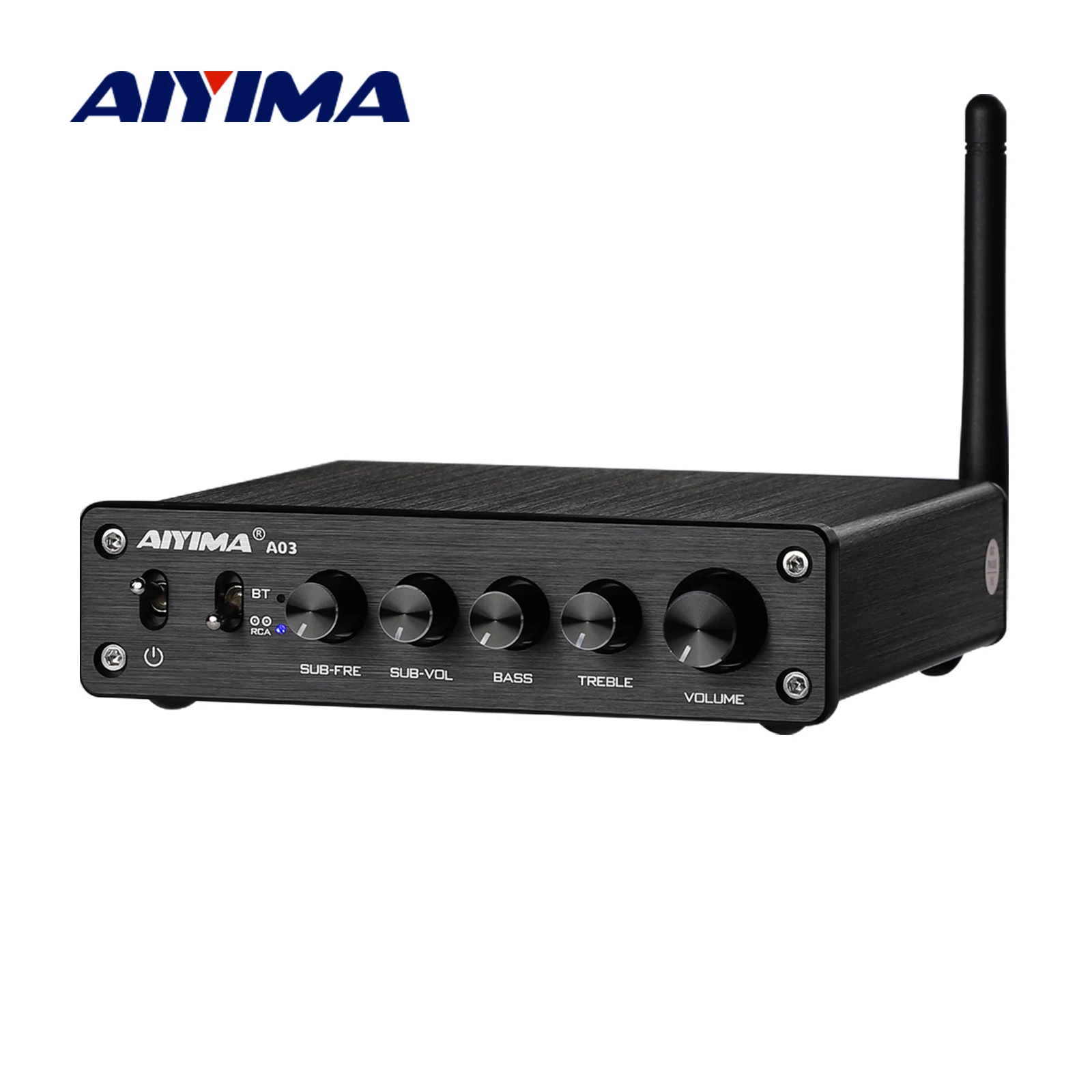 사랑을 담은 선물 AIYIMA A03 TPA3116 Amplificador 서브우퍼 오디오 Bluetooth 사운드 2.1 50Wx2+100W HiFi TPA3116D2 ...