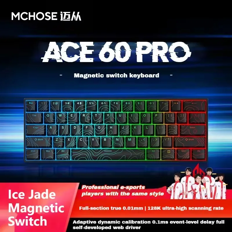 "이건" 꼭 보고 하세요 MCHOSE ACE60 Pro 기계식 키보드 마그네틱 스위치 핫 스왑 RGB E-스포츠 FPS 맞춤형 ...